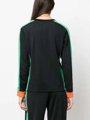 WALES BONNER Logo-patch Organic-cotton Sweatshirt - Black