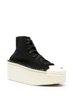 Y3 Lace-up Platform Sneakers - Black