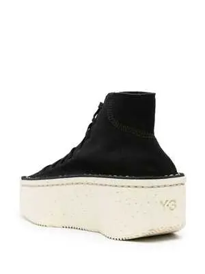 Y3 Lace-up Platform Sneakers - Black