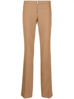 Stella McCartney Slim-fit Trousers With Zip - Brown