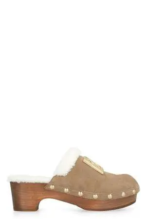 Dolce & Gabbana Faux-fur Clogs - Brown