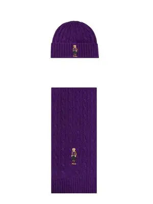 Ralph Lauren Hat And Scarf - Purple