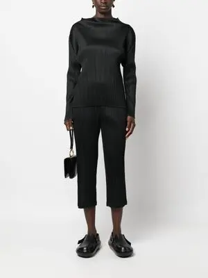 Issey Miyake Pleated Cropped Trousers