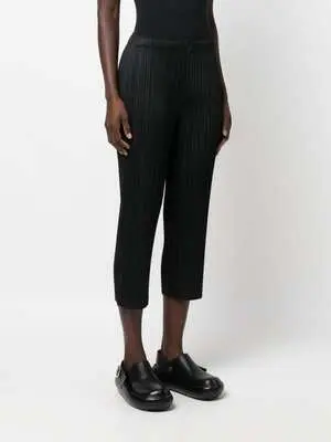 Issey Miyake Pleated Cropped Trousers