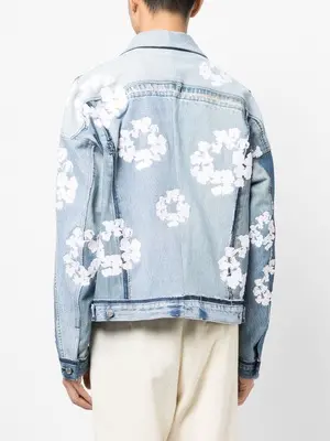 Readymade Floral-print Patchwork Denim Jacket