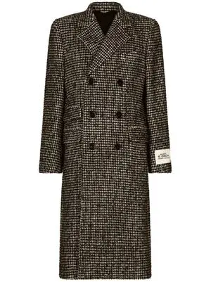 Dolce & Gabbana Houndstooth Wool Coat