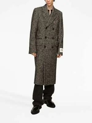 Dolce & Gabbana Houndstooth Wool Coat