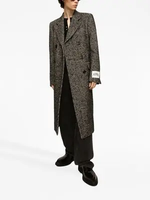 Dolce & Gabbana Houndstooth Wool Coat
