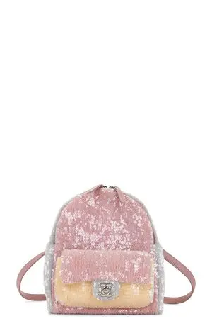 Chanel Sequin Waterfall Backpack In Pink
