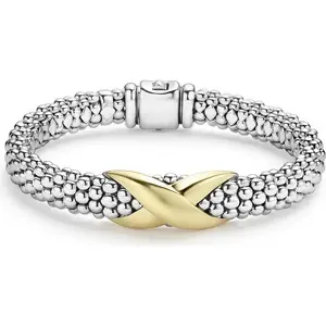 Lagos Sterling And 18k Gold Embrace Bracelet