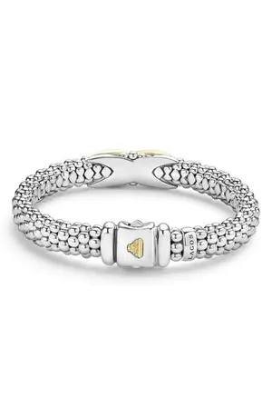 Lagos Sterling And 18k Gold Embrace Bracelet