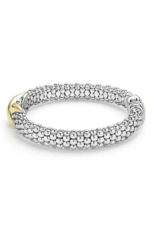 Lagos Sterling And 18k Gold Embrace Bracelet