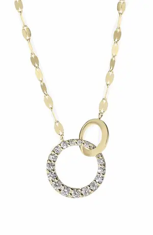 Lana Jewelry 14k Gold Diamond Interlocking Pendant Necklace - Yellow Gold