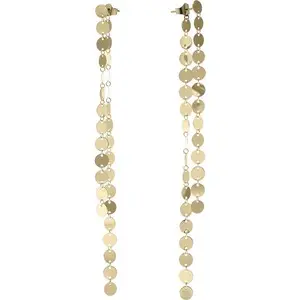 Lana Jewelry 14k Gold Laser Disc Front/back Earrings - Yellow Gold