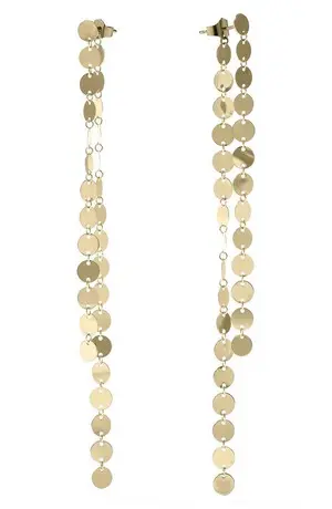 Lana Jewelry 14k Gold Laser Disc Front/back Earrings