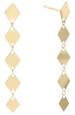 Lana Jewelry 14k Gold Kite Chain Drop Earrings
