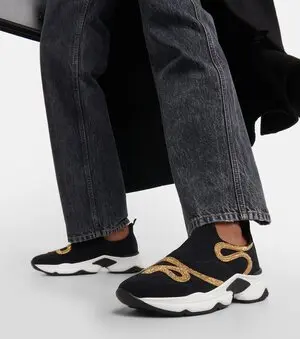 Rene Caovilla Morgana Embellished Sneakers - Multicoloured