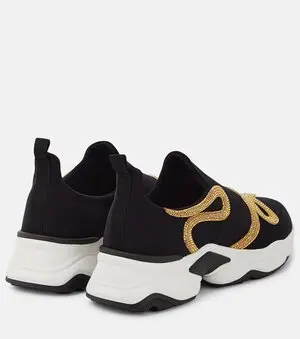 Rene Caovilla Morgana Embellished Sneakers - Multicoloured