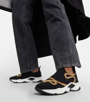Rene Caovilla Morgana Embellished Sneakers - Multicoloured
