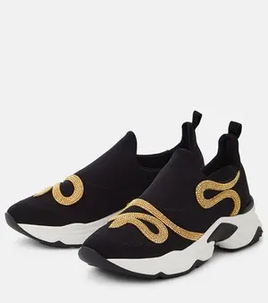 Rene Caovilla Morgana Embellished Sneakers - Multicoloured