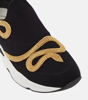 Rene Caovilla Morgana Embellished Sneakers - Multicoloured