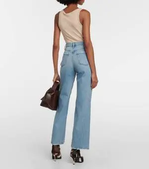 FRAME Le Jane High-rise Wide-leg Jeans