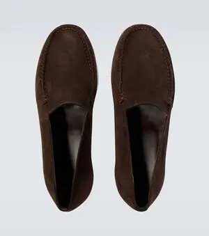 Manolo Blahnik Monaco Suede Loafers - Brown