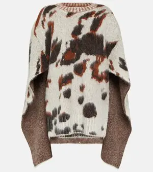 Stella McCartney Caped Jacquard Sweater