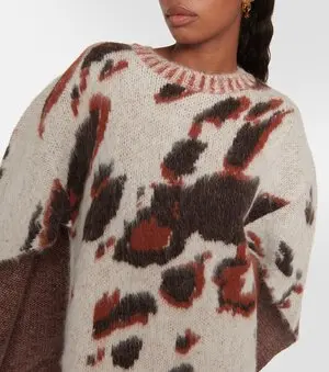 Stella McCartney Caped Jacquard Sweater