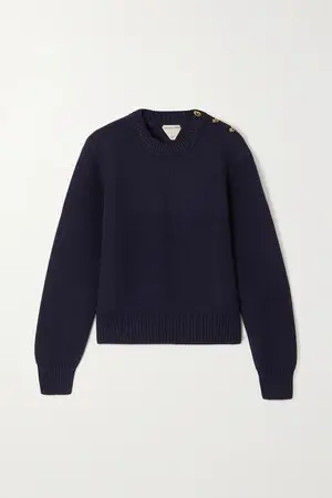 Bottega Veneta Ribbed-knit Wool Sweater - Blue