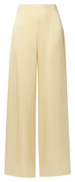 Loro Piana Dresden Silk-satin Jacquard Wide-leg Pants - Yellow