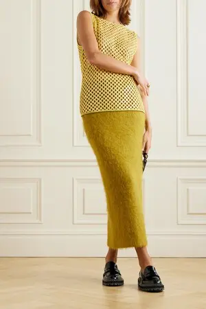 ZANKOV Dushka Sequined Knit Top - Yellow