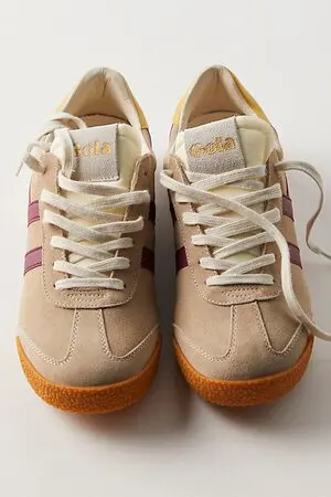 Gola Elan Suede Sneakers - Bone/cerise/pollen