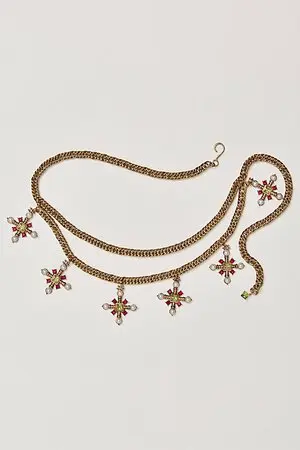 Free People Renaissance Chain Belt - Bejeweled