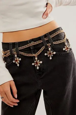 FREE PEOPLE Renaissance Chain Belt