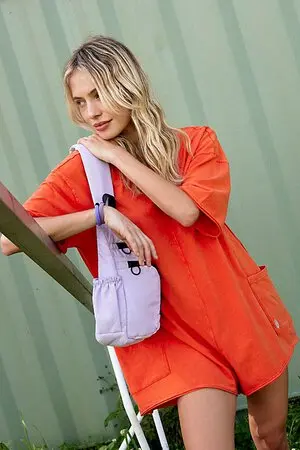 Free People FP Movement Hot Shot Tee Romper Fired Up