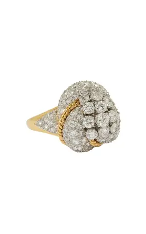 WINDSOR JEWELERS 18k White And Yellow Diamond Ring, David Webb