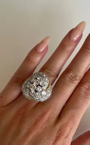 WINDSOR JEWELERS 18k White And Yellow Diamond Ring, David Webb