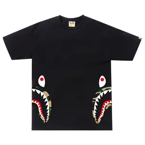 A BATHING APE 1st Camo Side Shark Tee - Black