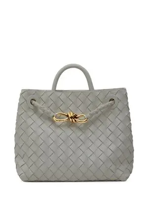 Bottega Veneta Small Andiamo Leather Top Handle Bag - Agate Grey