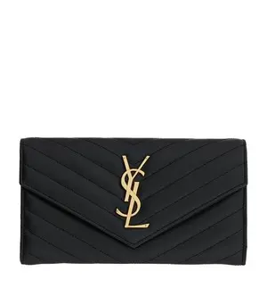 Saint Laurent Large Cassandre Matelassé Envelope Wallet
