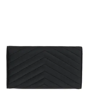 Saint Laurent Large Cassandre Matelassé Envelope Wallet