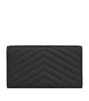 Saint Laurent Large Cassandre Matelassé Envelope Wallet