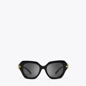 Tory Burch Eleanor Cat-eye Sunglasses - Black/dark Grey