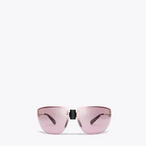 Tory Burch Runway Sunglasses Shiny Light Gold/light Pink