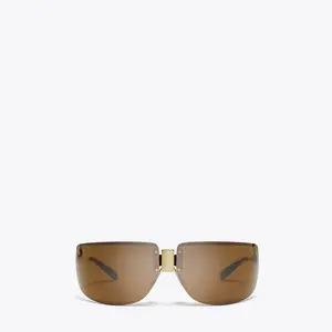Tory Burch Runway Sunglasses Shiny Light Gold/orange