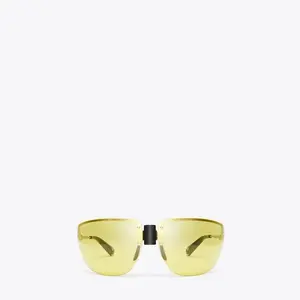 Tory Burch Runway Sunglasses Shiny Light Gold/yellow
