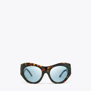 Tory Burch Runway Sunglasses Tortoise/blue