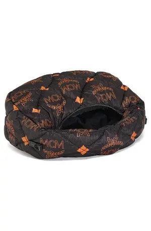 Mcm Large Aren Quilt Nylon Hobo Bag