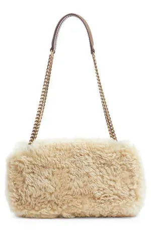 Saint Laurent Calypso Shearling Shoulder Bag